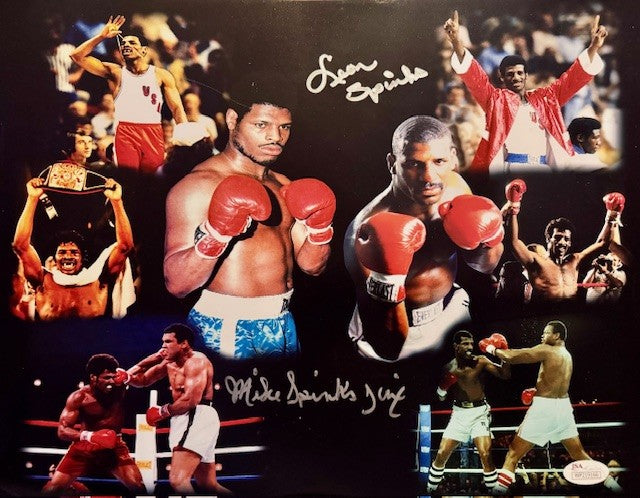 Michael Spinks & Leon Spinks Dual signed autographed 16x20 Boxing Rare ...