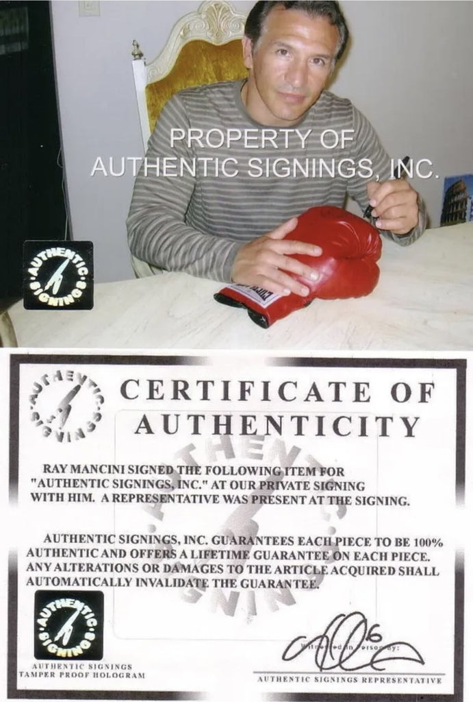 Ray "Boom Boom" Mancini Autographed Signed Everlast Boxing Glove ASI P ...