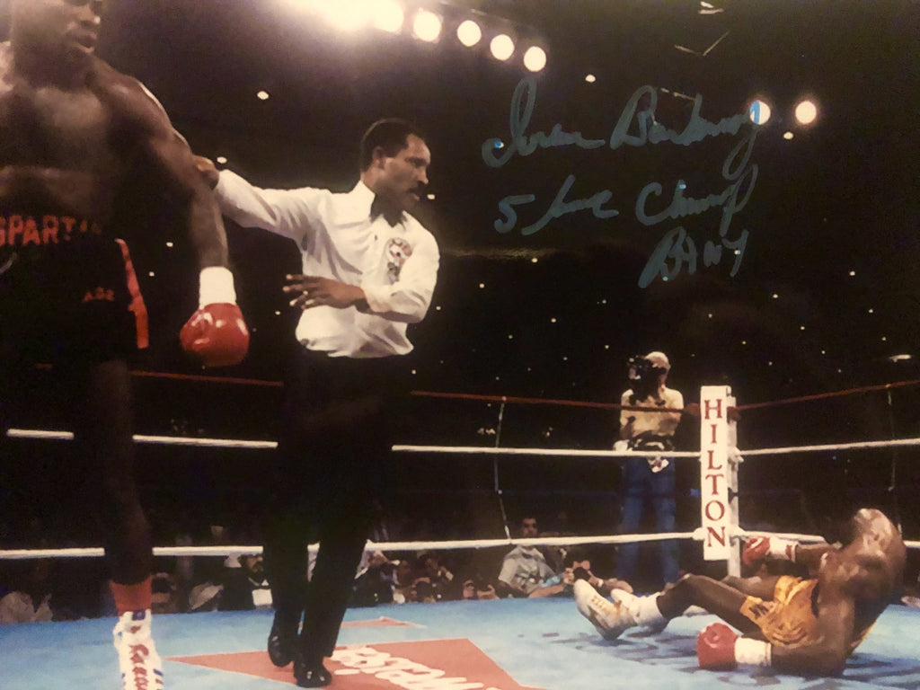 Iran "The Blade" Barkley vs Tommy Hearns Autographed Signed Boxing 8x1 ...