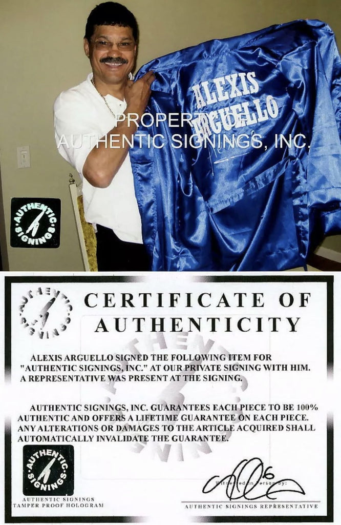 Alexis Arguello Signed Autographed Boxing Custom Rare Robe ASI Certifi ...