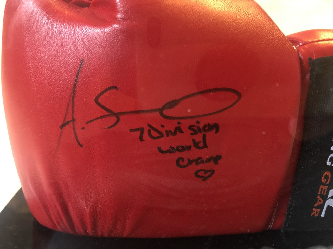 Amanda Serrano Rare autographed signed Rival Red/BLK horizontal boxing ...