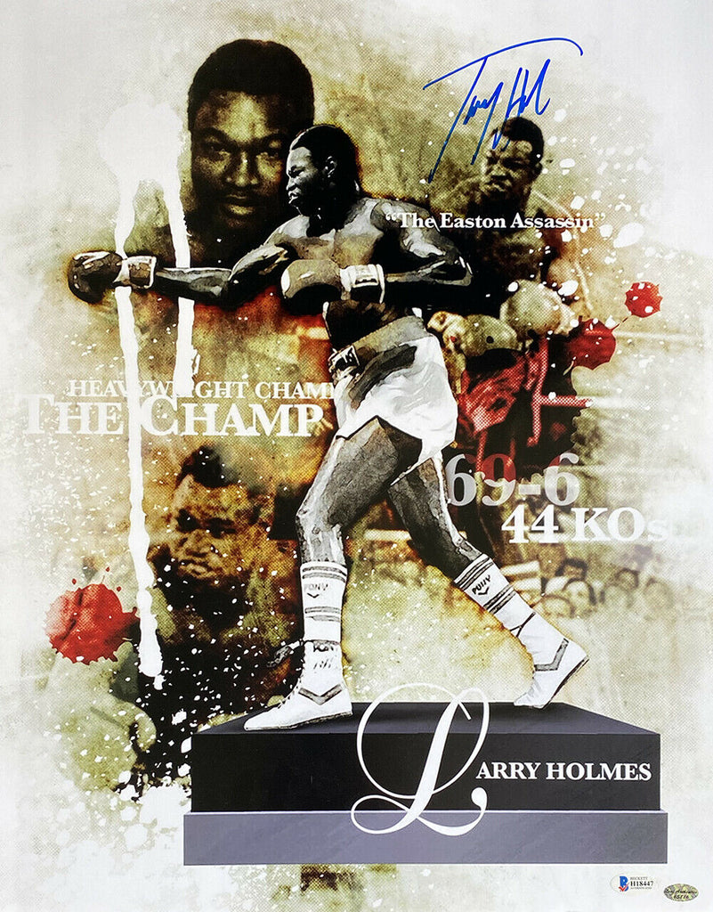 Larry Holmes The Easton Assassin Signed 16x20 Boxing Collage Photo BAS ...