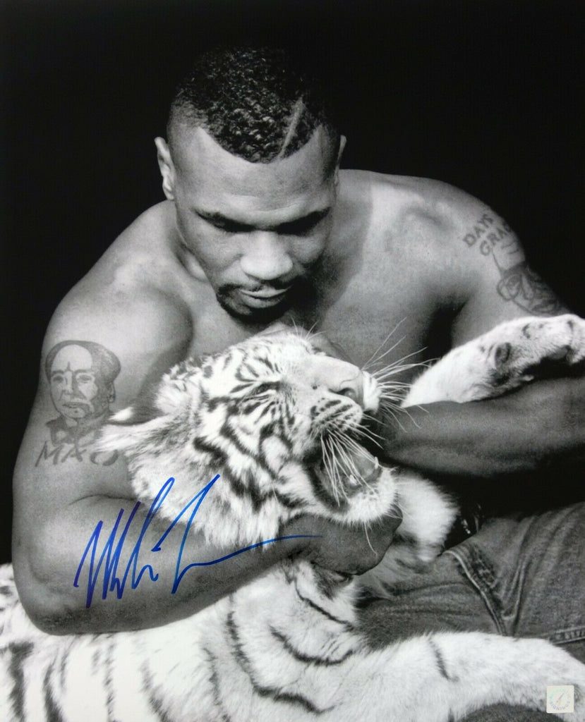 Mike Tyson Autographed Signed 16x20 Photo w/ White Tiger ASI Proof ...