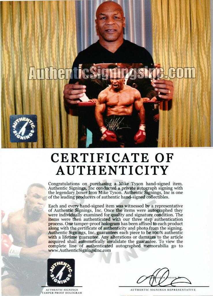 Mike Tyson Autographed Signed 16x20 Photo "IN RAGE" ASI Proof ...
