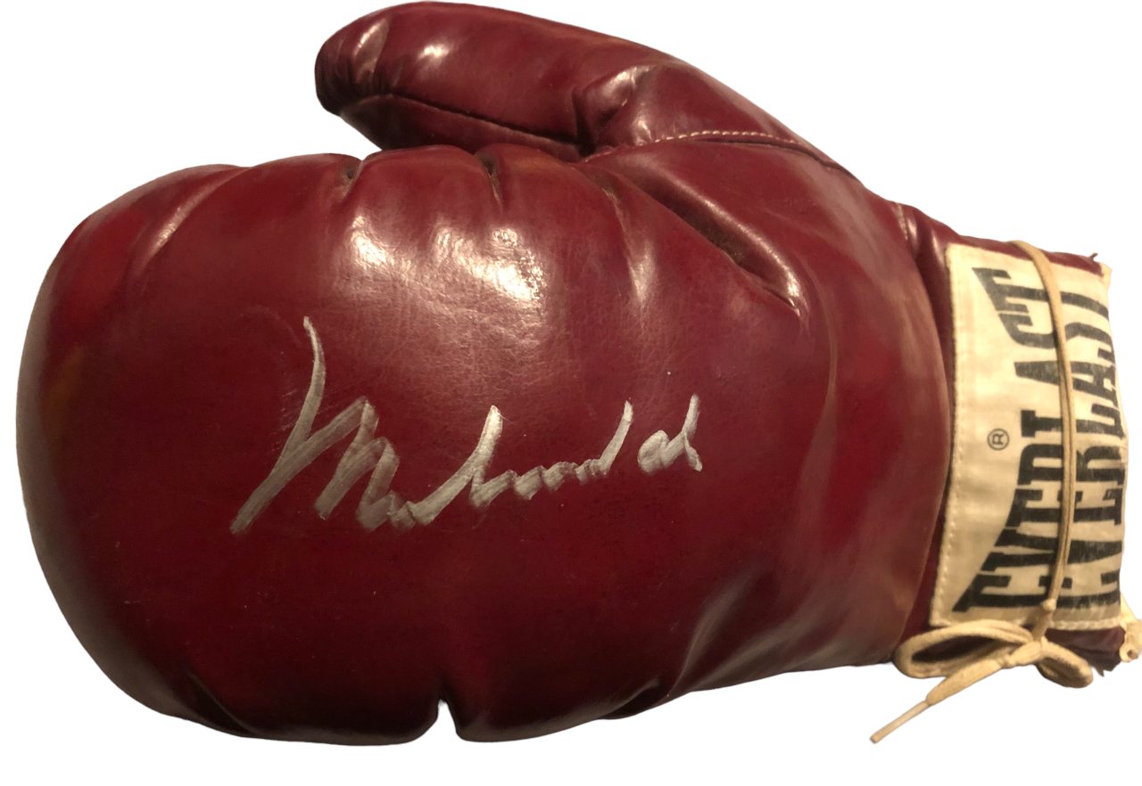 Muhammad Ali Vintage Brown Signed Autographed Rare Boxing Glove certif ...