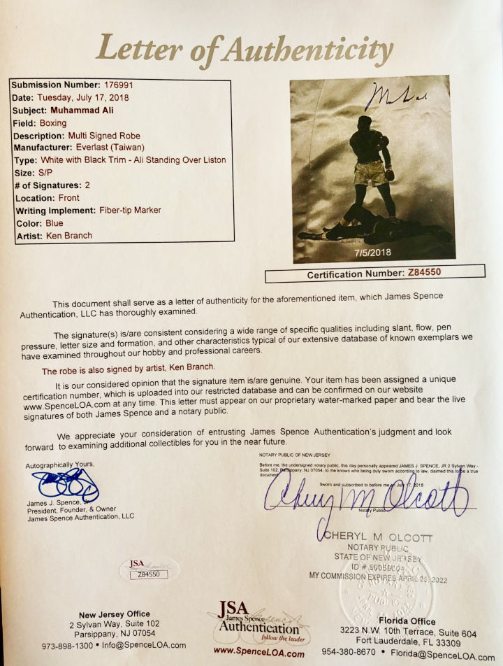 Muhammad Ali signed autographed Custom painted Boxing Robe ...