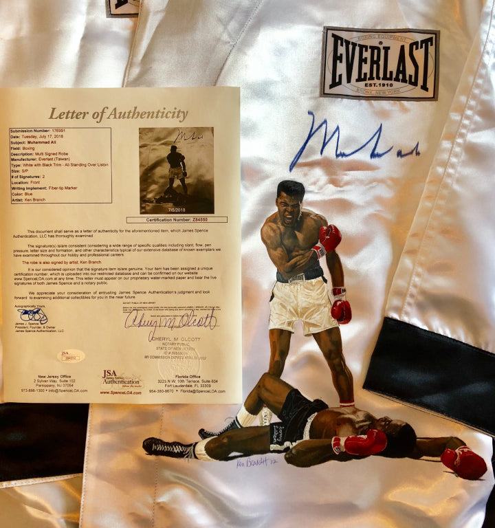 Muhammad Ali signed autographed Custom painted Boxing Robe ...