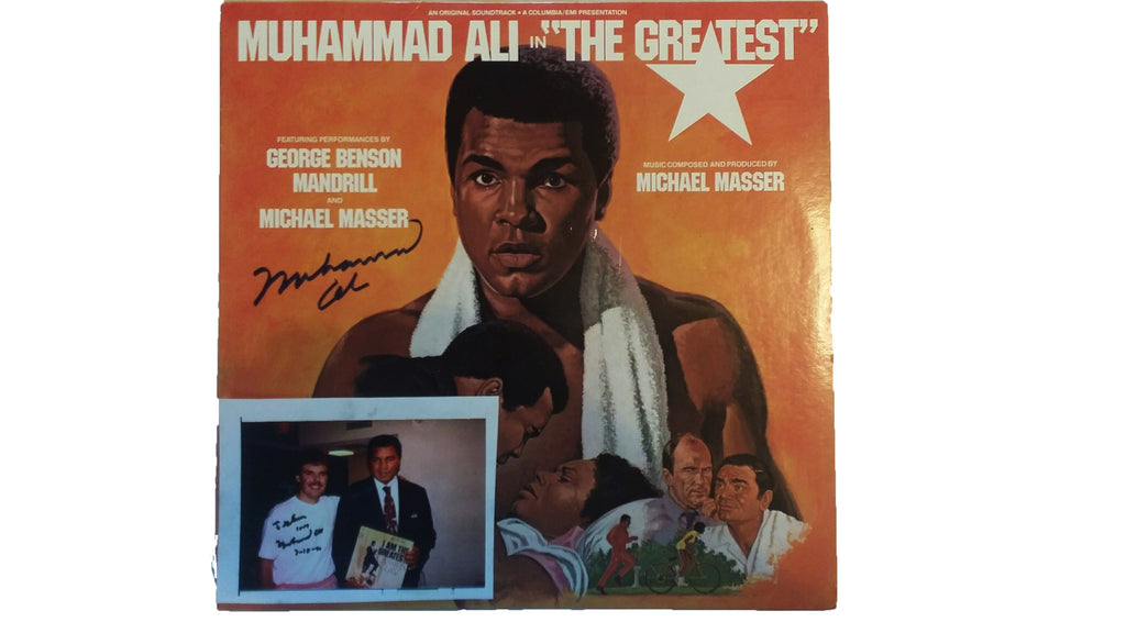 Muhammad Ali Autographed Rare Record Album Cover hand signed in blue i ...