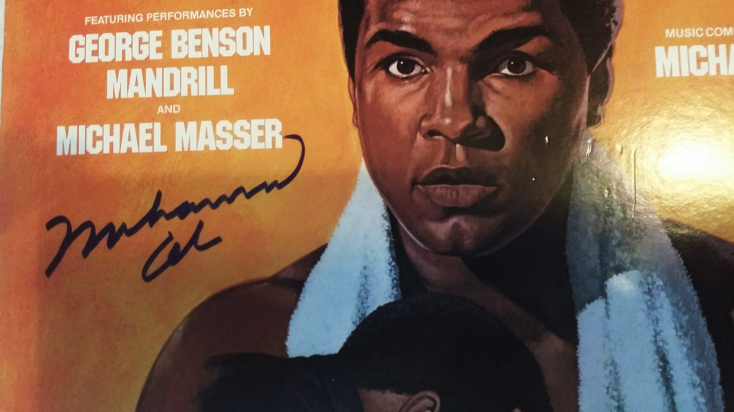 Muhammad Ali Autographed Rare Record Album Cover hand signed in blue i ...