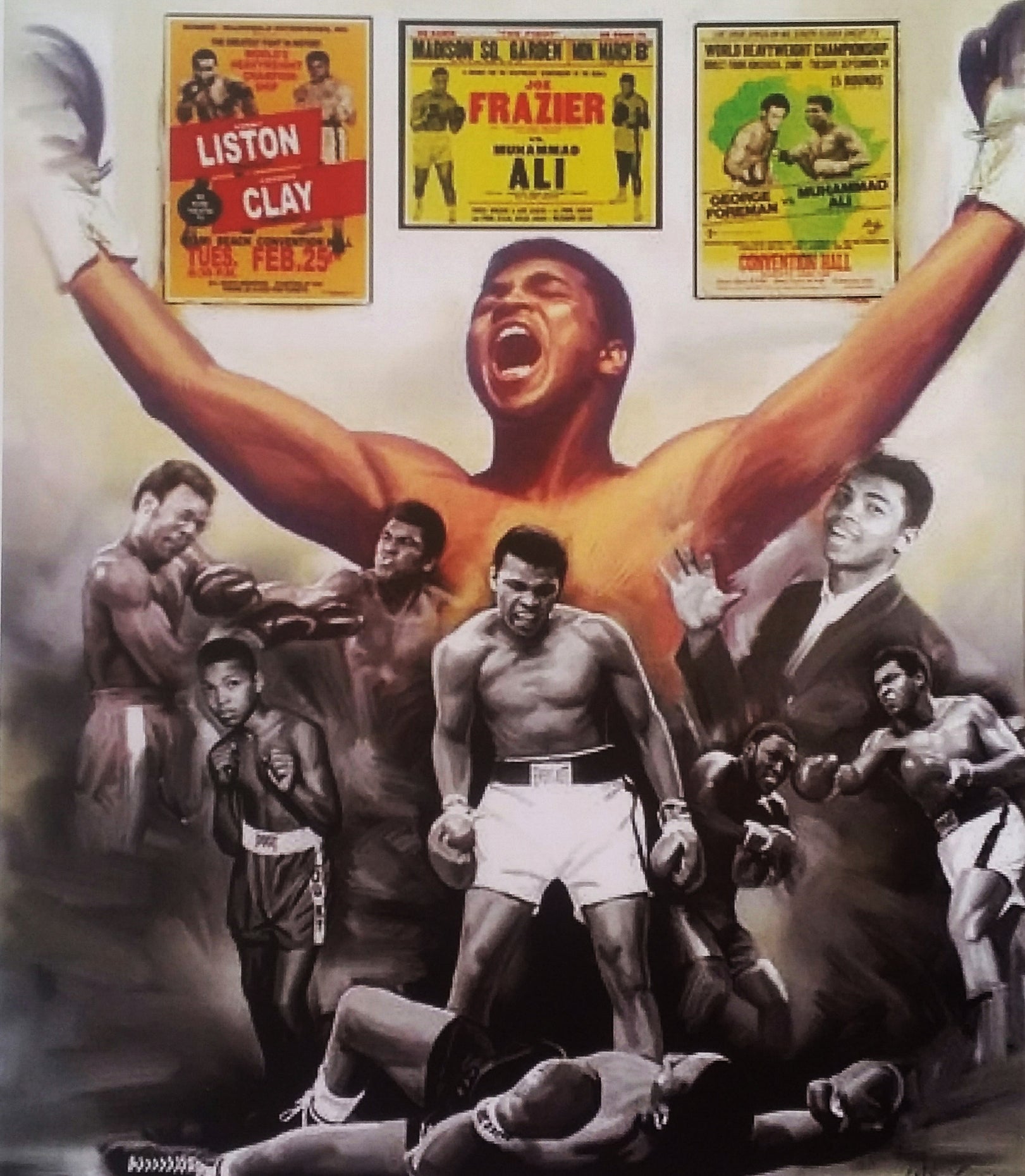 Muhammad Ali Autographed Custom Made White Boxing Robe signed in Blue ...