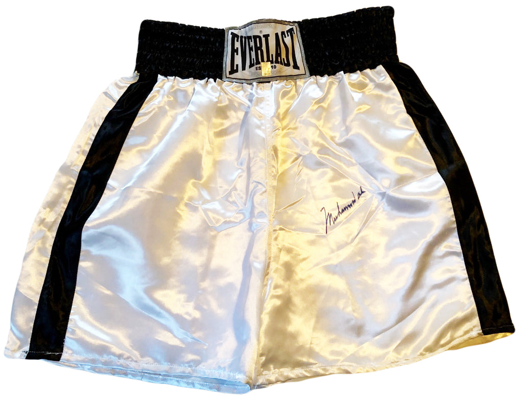 Muhammad Ali Autographed Everlast Blue signature Boxing Rare Trunks ...