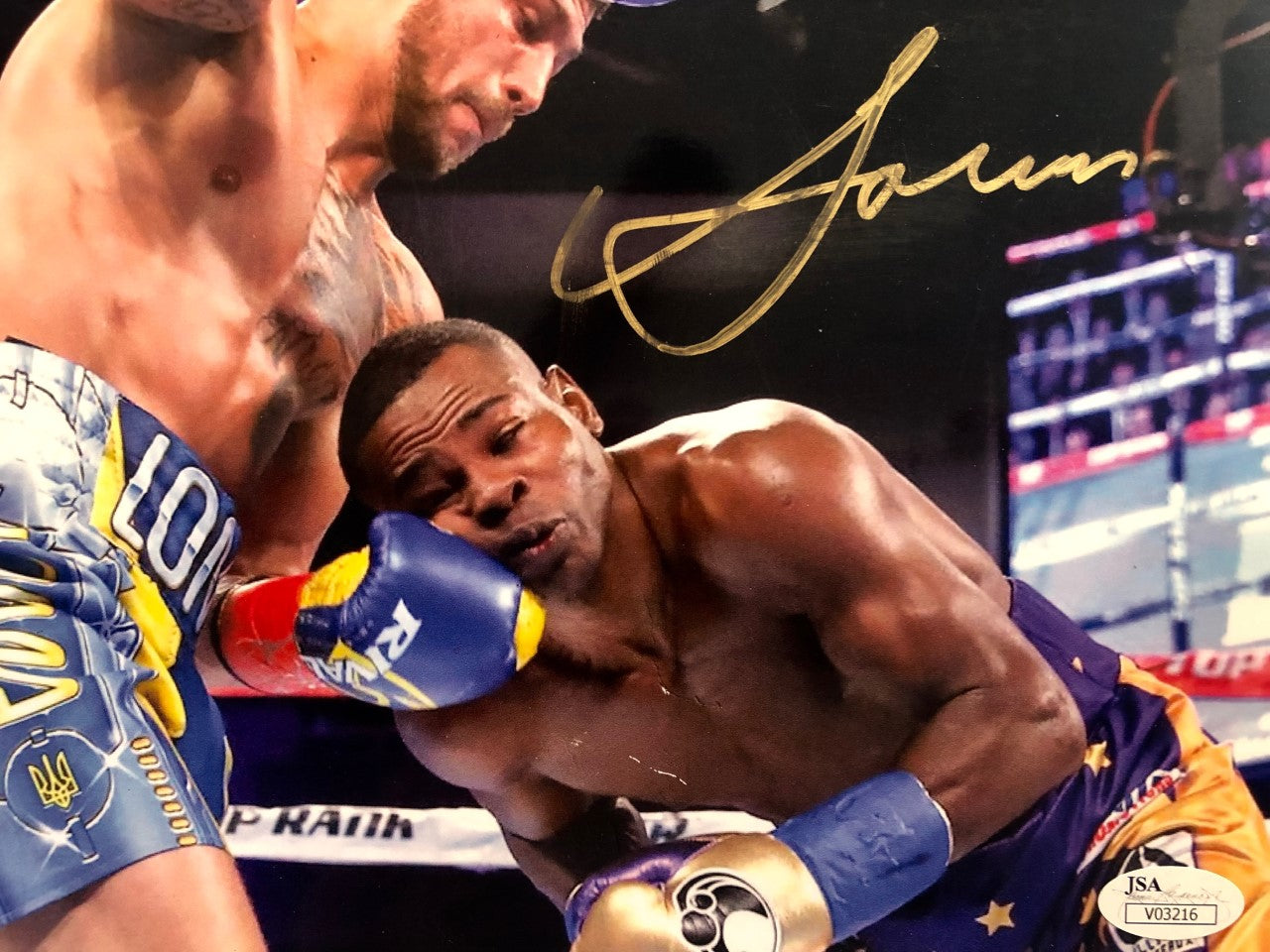 Vasyl Lomachenko Autographed 8x10 photo in Gold Signature, JSA Cert ...