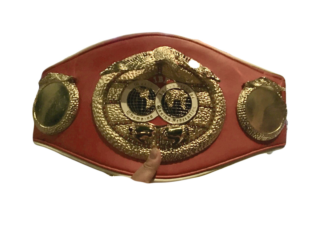 Vasyl Lomachenko Autographed Championship Boxing IBF Belt in Black Sig ...