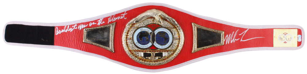 Mike Tyson Signed IBF Heavyweight Championship Belt Inscribed "Baddest ...