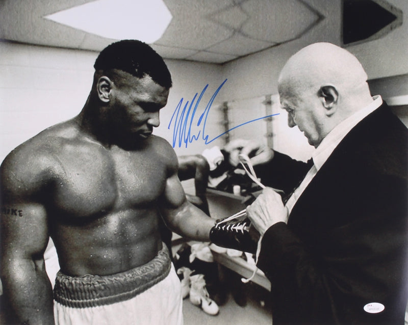 Mike Tyson Signed 16x20 Photo with Cus D'Amato with JSA COA ...