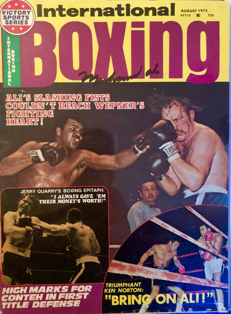 Muhammad Ali signed vintage Autographed international Boxing 1975 Maga ...