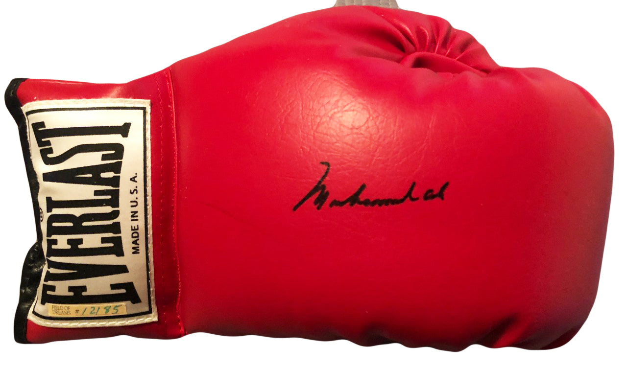 Muhammad Ali Collectors Dreams Autographed vintage Everlast Boxing Glo ...