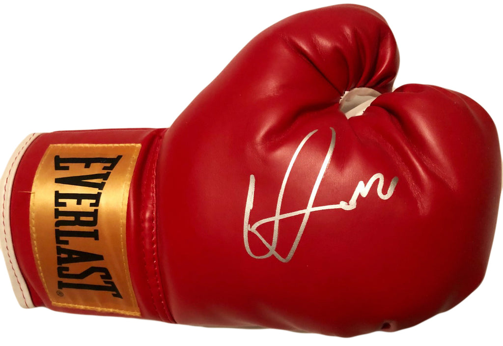Vasyl Lomachenko Autographed Everlast Red Boxing Glove in Silver Signa ...