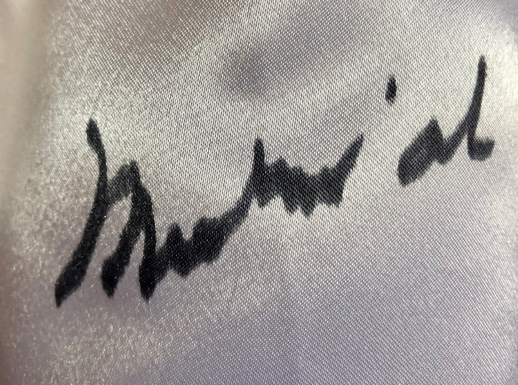 Muhammad Ali Autographed Custom Made White Boxing Robe signed in Black ...