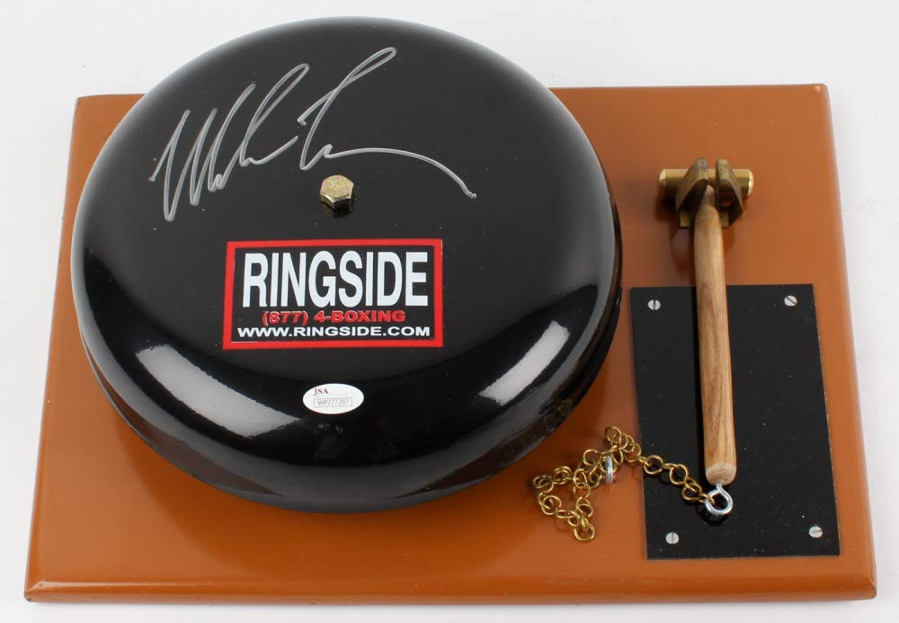 Mike Tyson Signed Autograph RARE Boxing Ring Bell JSA Witnessed Certif ...