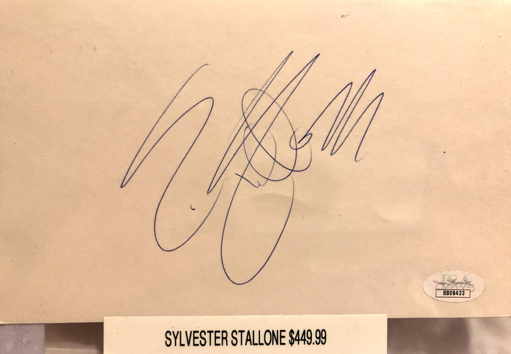 Sylvester Stallone Deluxe Protected Autographed Cut And Hand Written J ...