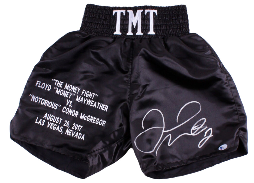 Floyd Mayweather Jr Signed TMT Custom Boxing Trunks (Beckett COA ...