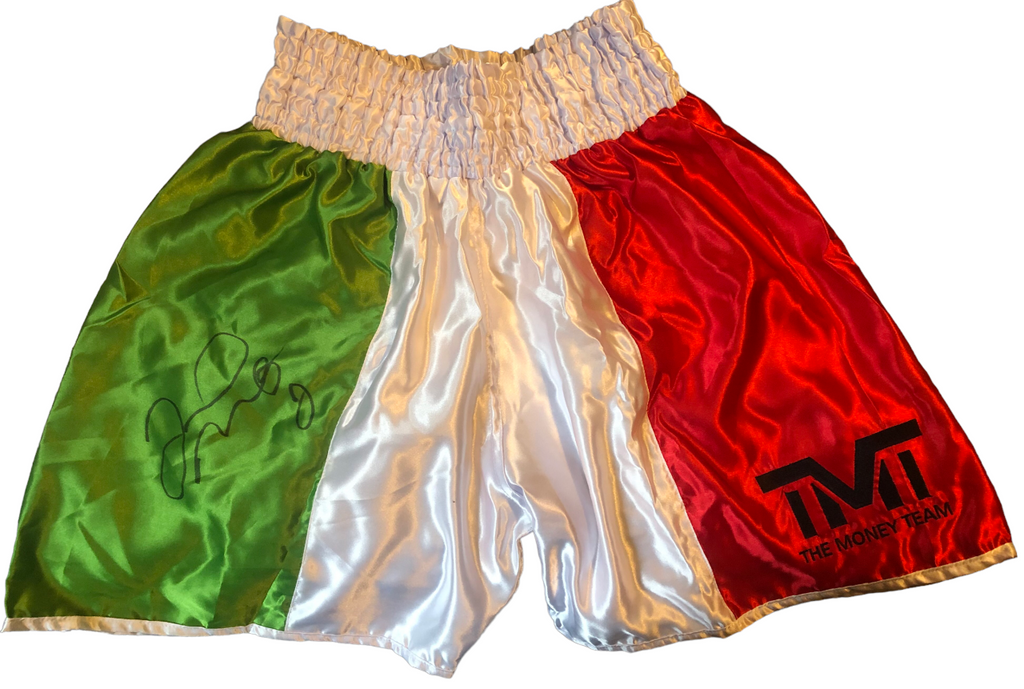 Floyd Mayweather Jr. TMT Autographed Hand signed Boxing Trunks Certifi ...