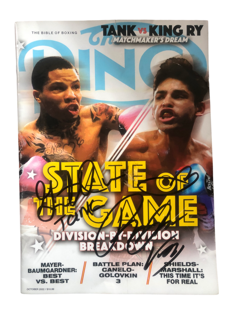 Tank Davis vs King Ryan Garcia autographed signed Boxing Magazine cert ...