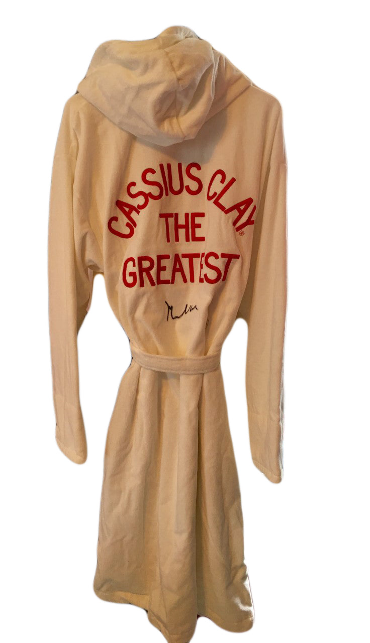 Muhammad Ali Autographed Custom Made Boxing Robe signed in Black, Ali ...